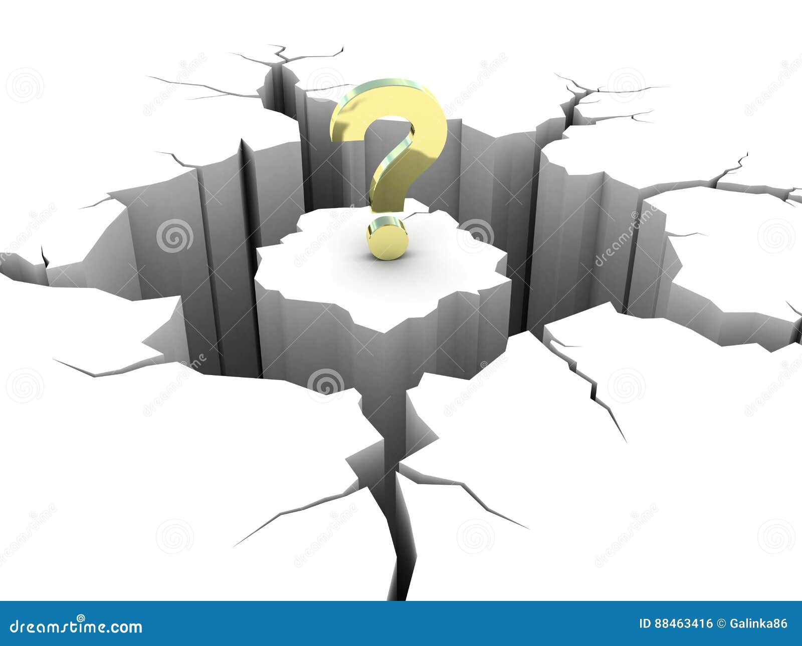 Question Mark and Circular Hole in the Ground Stock Illustration ...