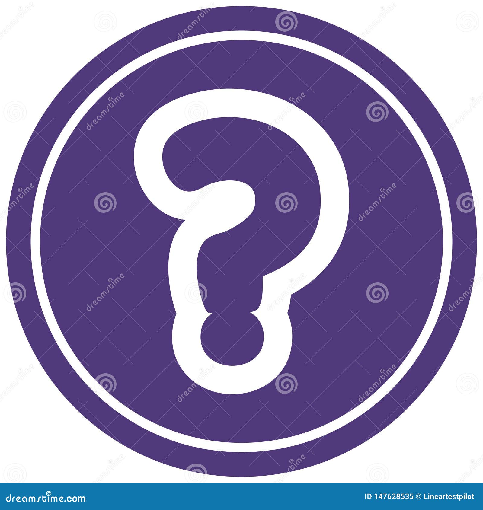 Question Mark Circular Icon Stock Vector - Illustration of line, clip ...