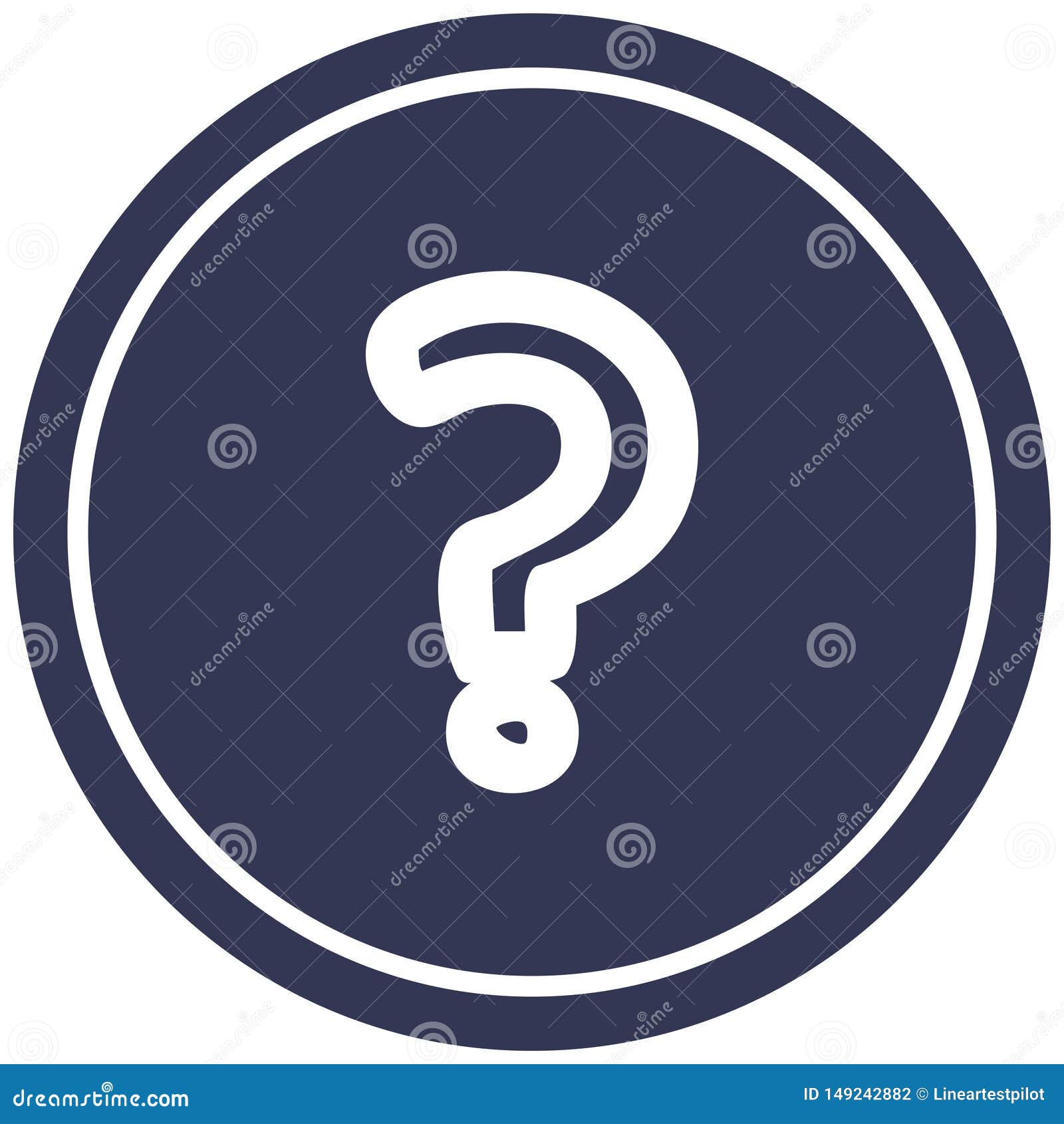 Question Mark Circular Icon Stock Vector - Illustration of element ...