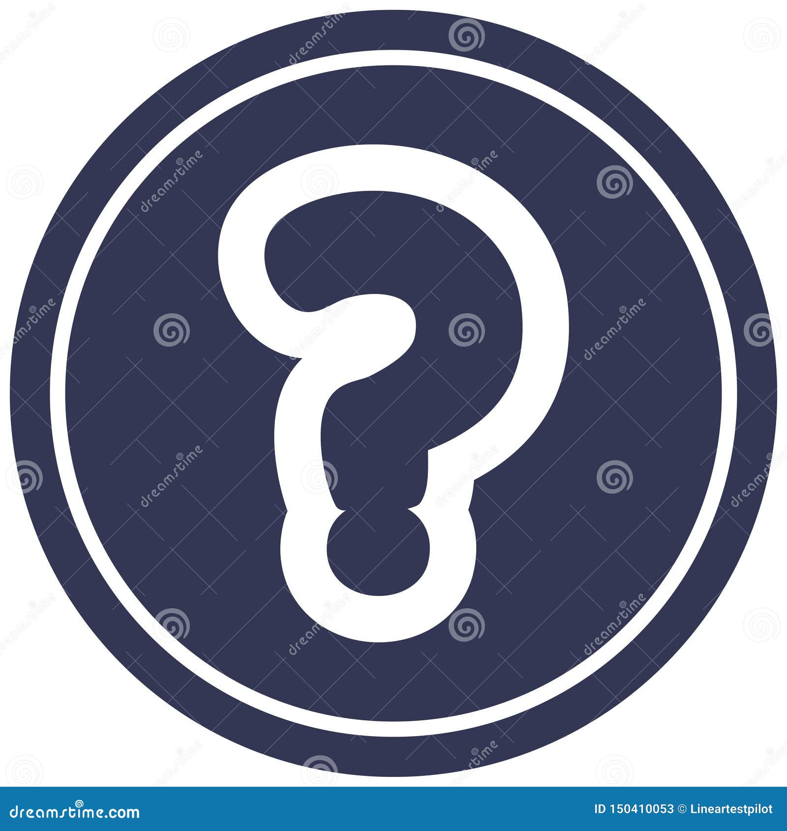 Question Mark Circular Icon Symbol Stock Vector - Illustration of ...