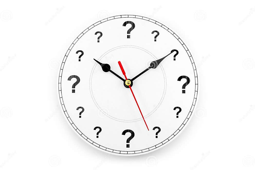 Question mark clock stock photo. Image of sign, hands - 2127118