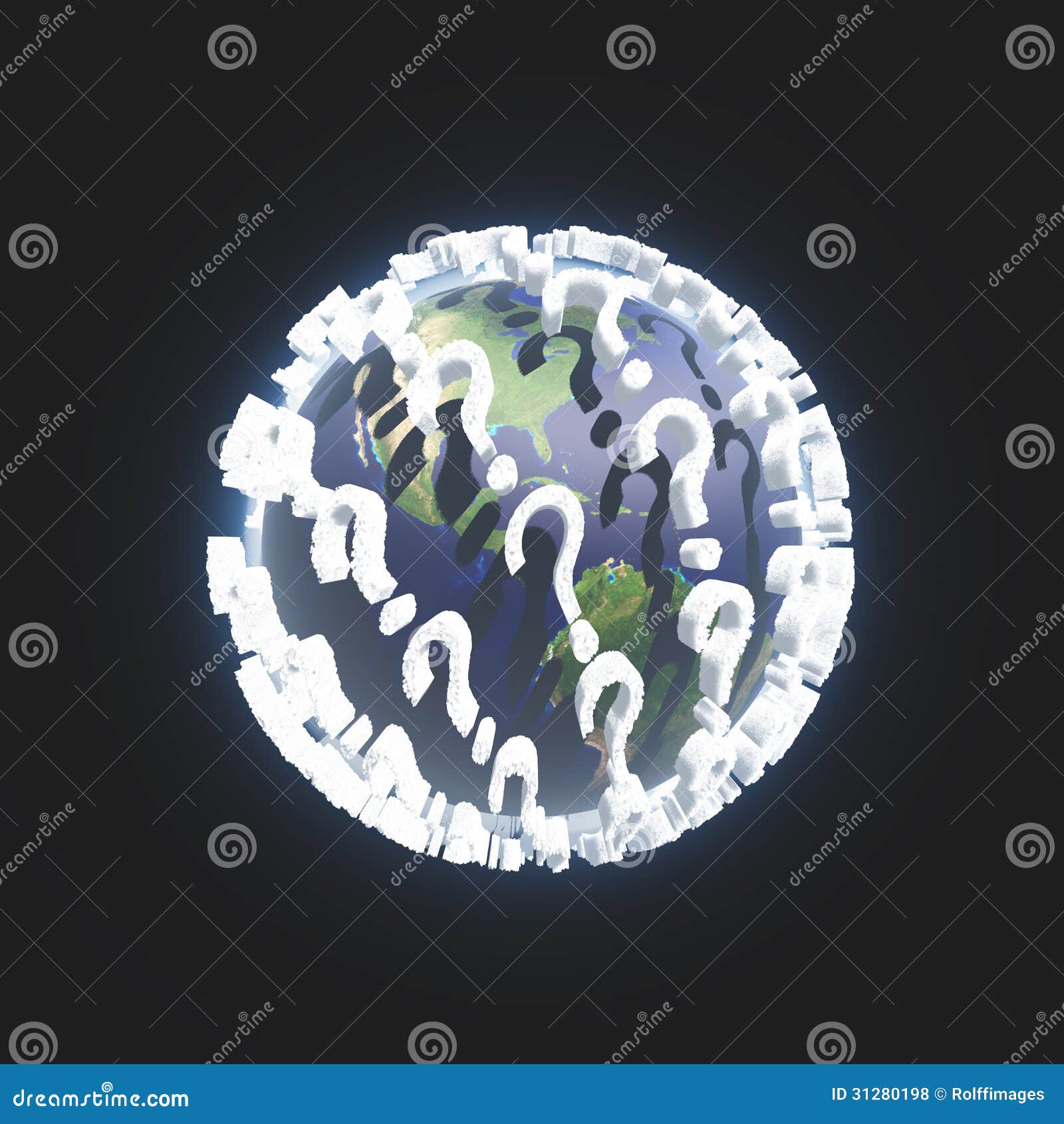 Question Mark Clouds Earth illustration stock. Illustration du ...