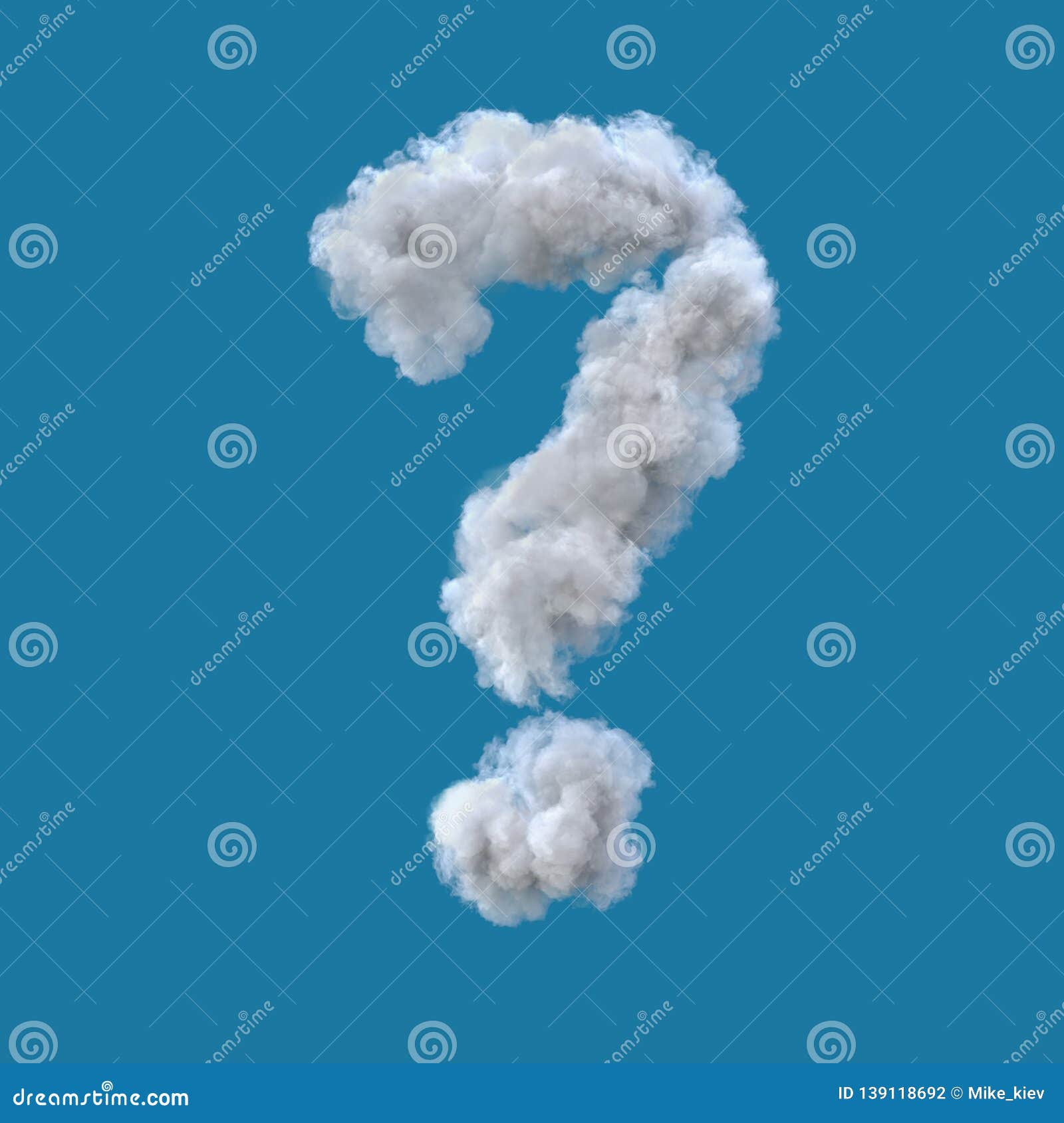 Question Mark from the Clouds Stock Illustration - Illustration of ...