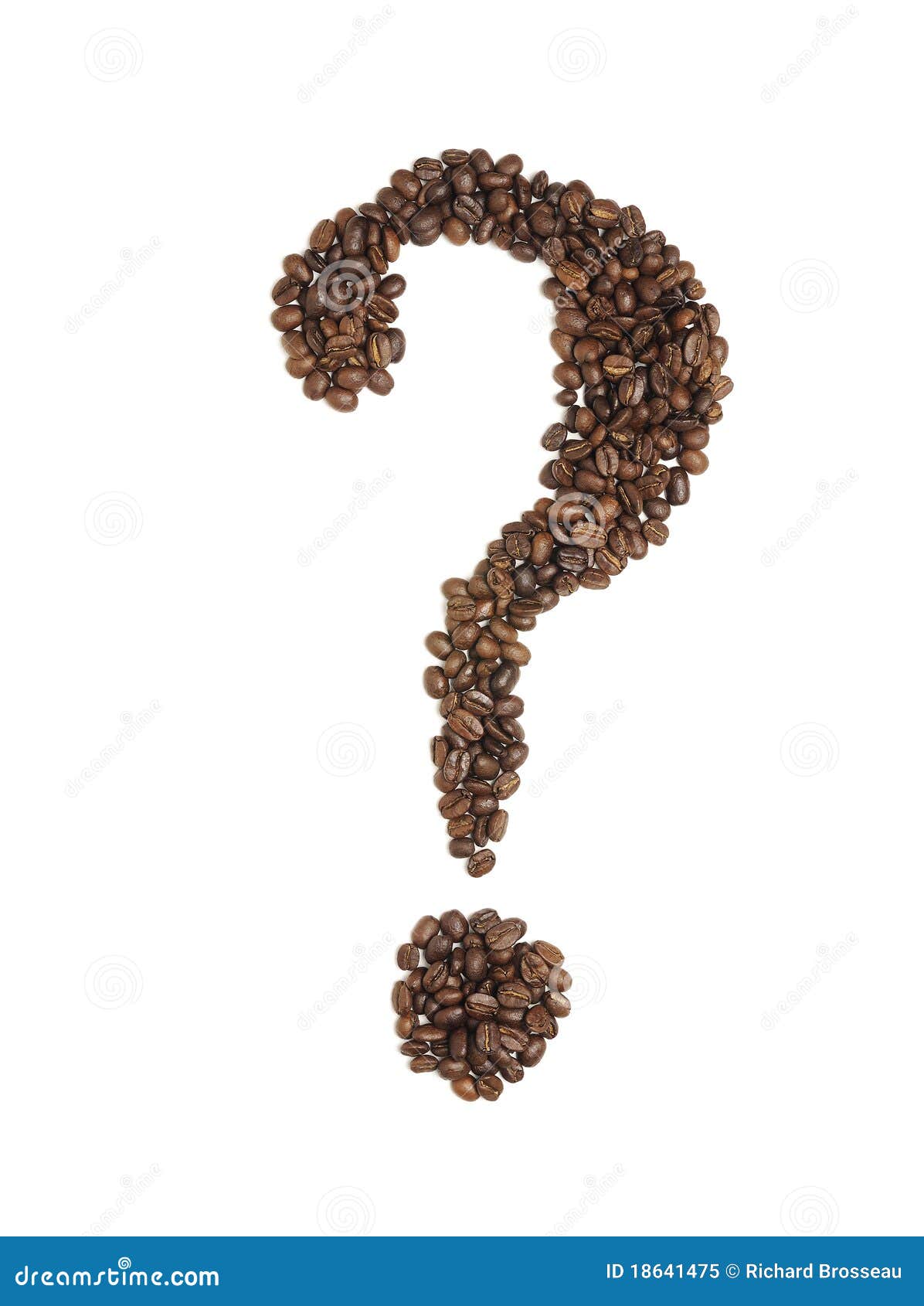 Question Mark Coffee Beans stock image. Image of symbol - 18641475