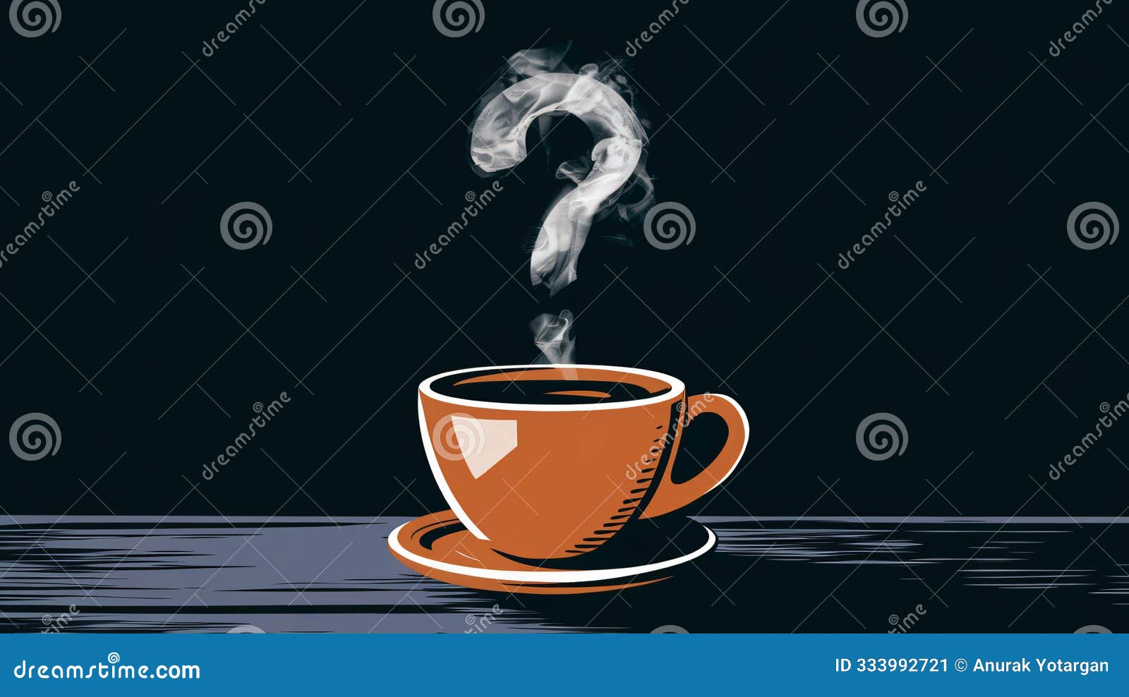 Question Mark Coffee Cup stock illustration. Illustration of espresso ...