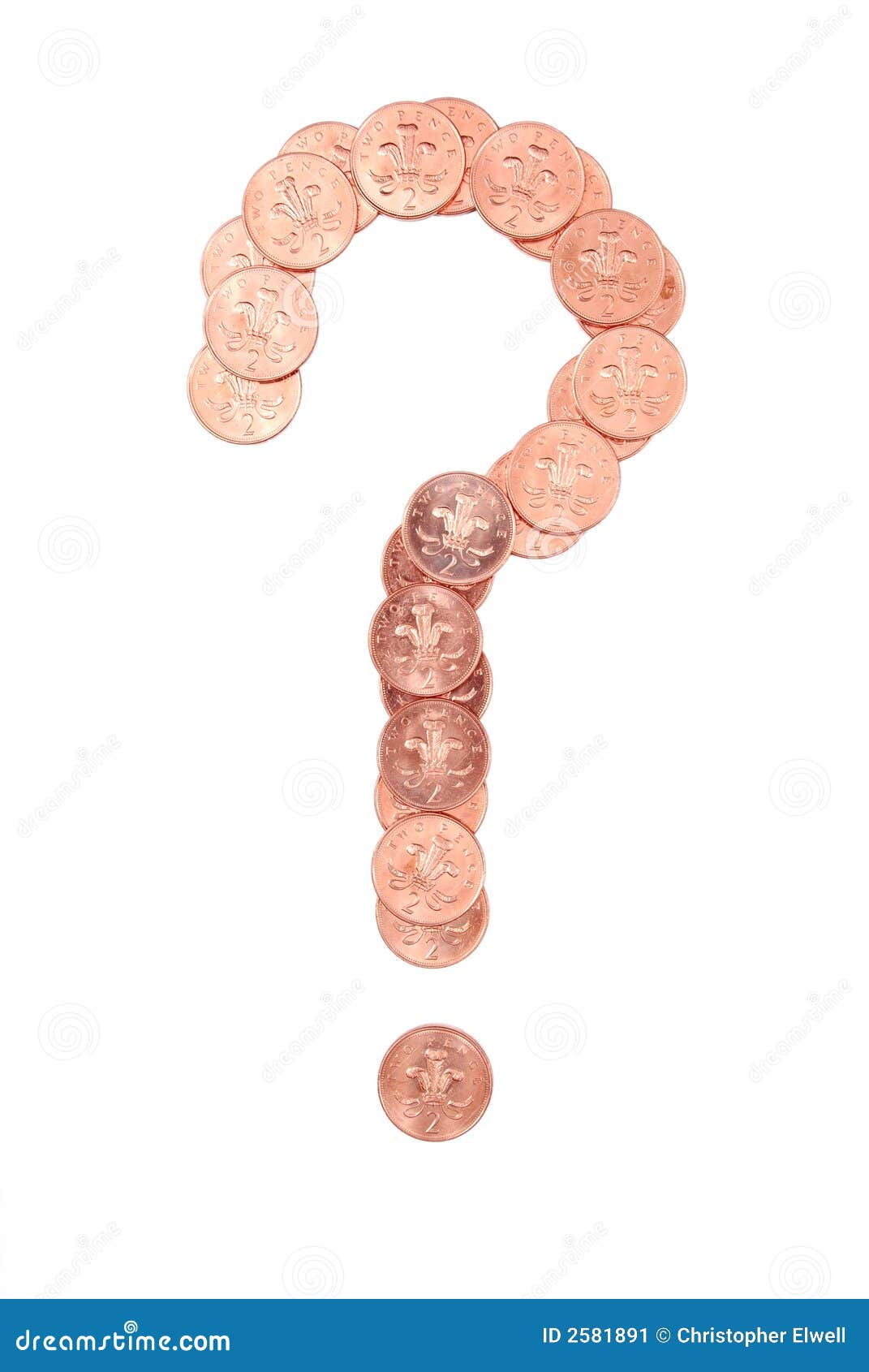 Question mark from coins stock image. Image of finance - 2581891