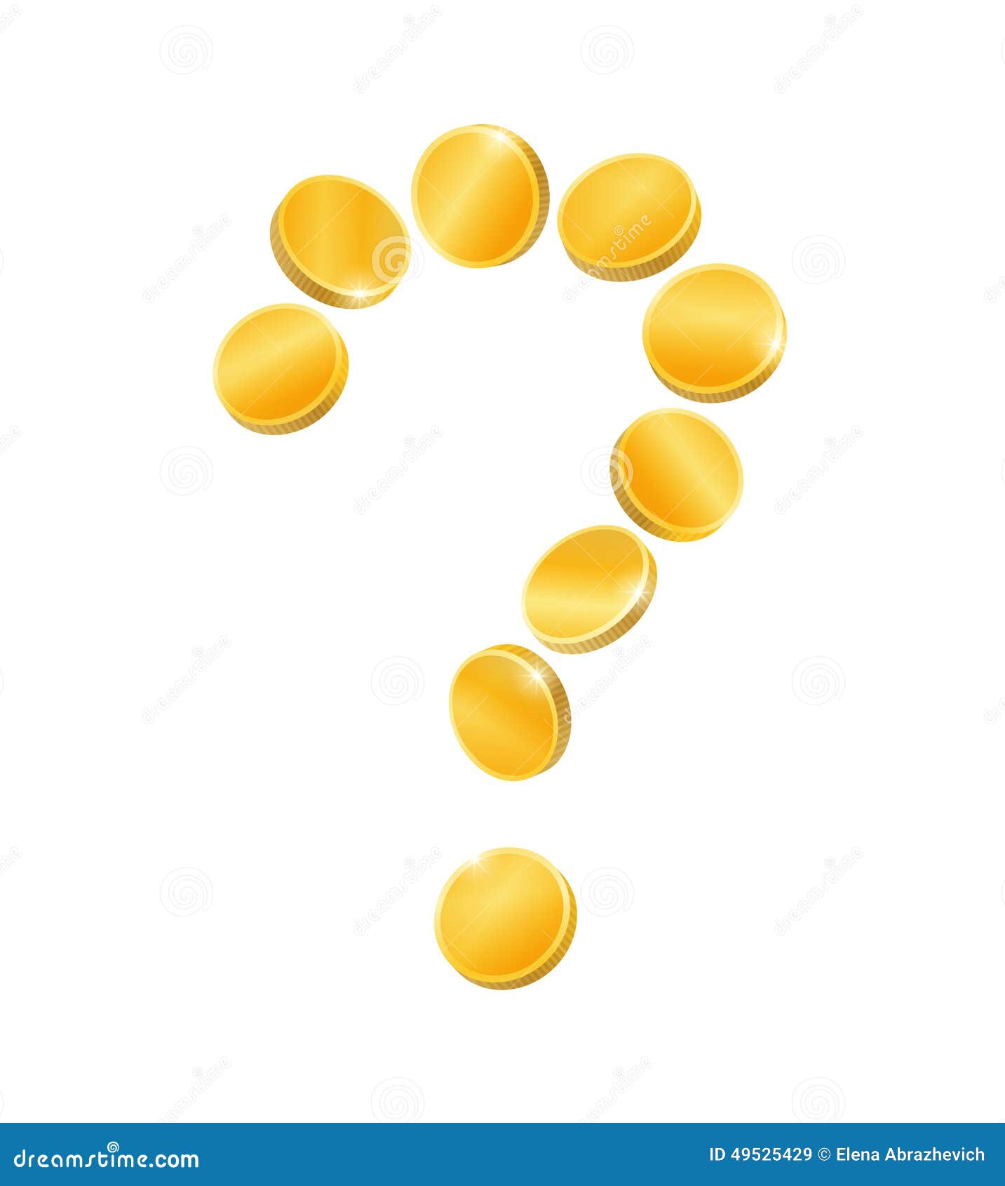 Question Mark From Coins Cartoon Vector | CartoonDealer.com #49525429