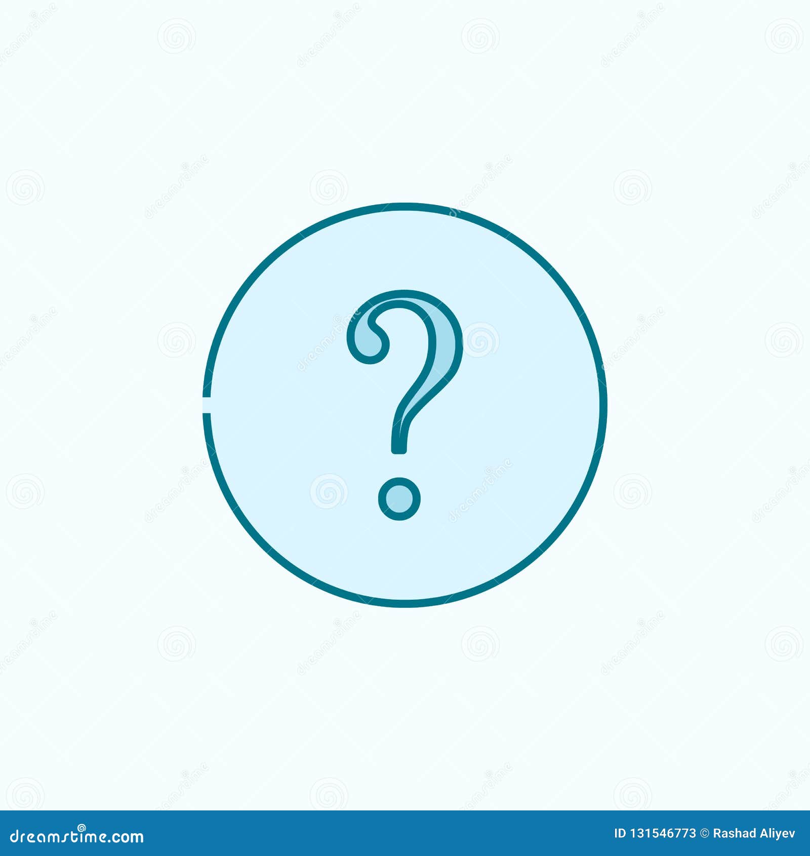 Question Mark 2 Colored Line Icon. Simple Colored Element Illustration ...