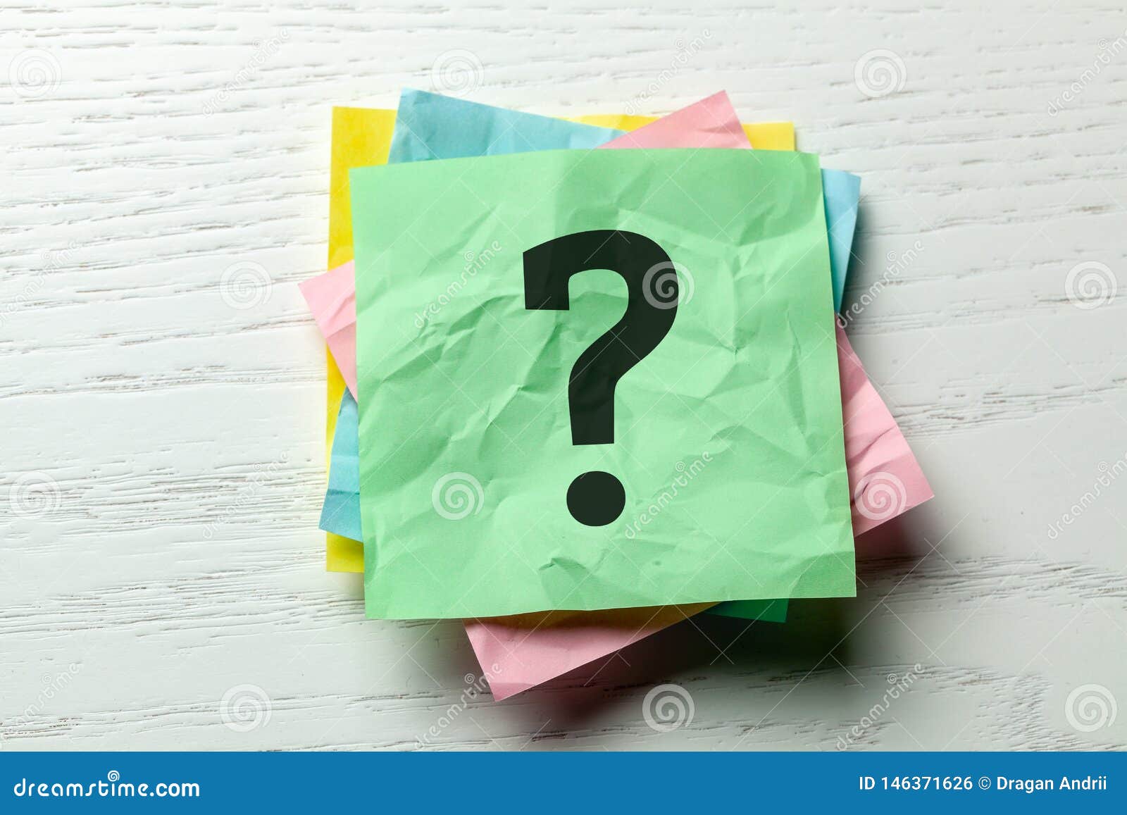 Question Mark on Colored Office Note Paper Stock Photo - Image of ...