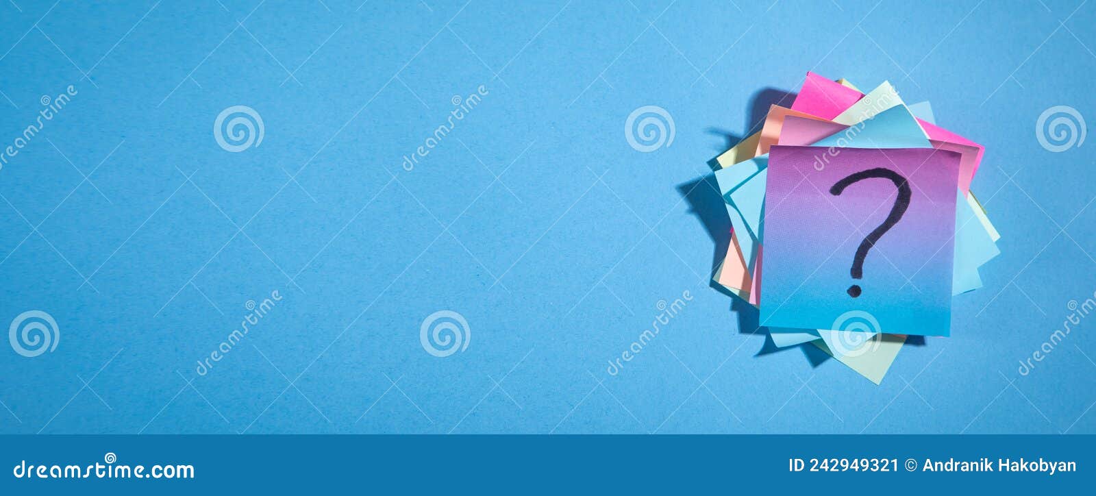 Question Mark on Colorful Sticky Notes Stock Image - Image of mark ...