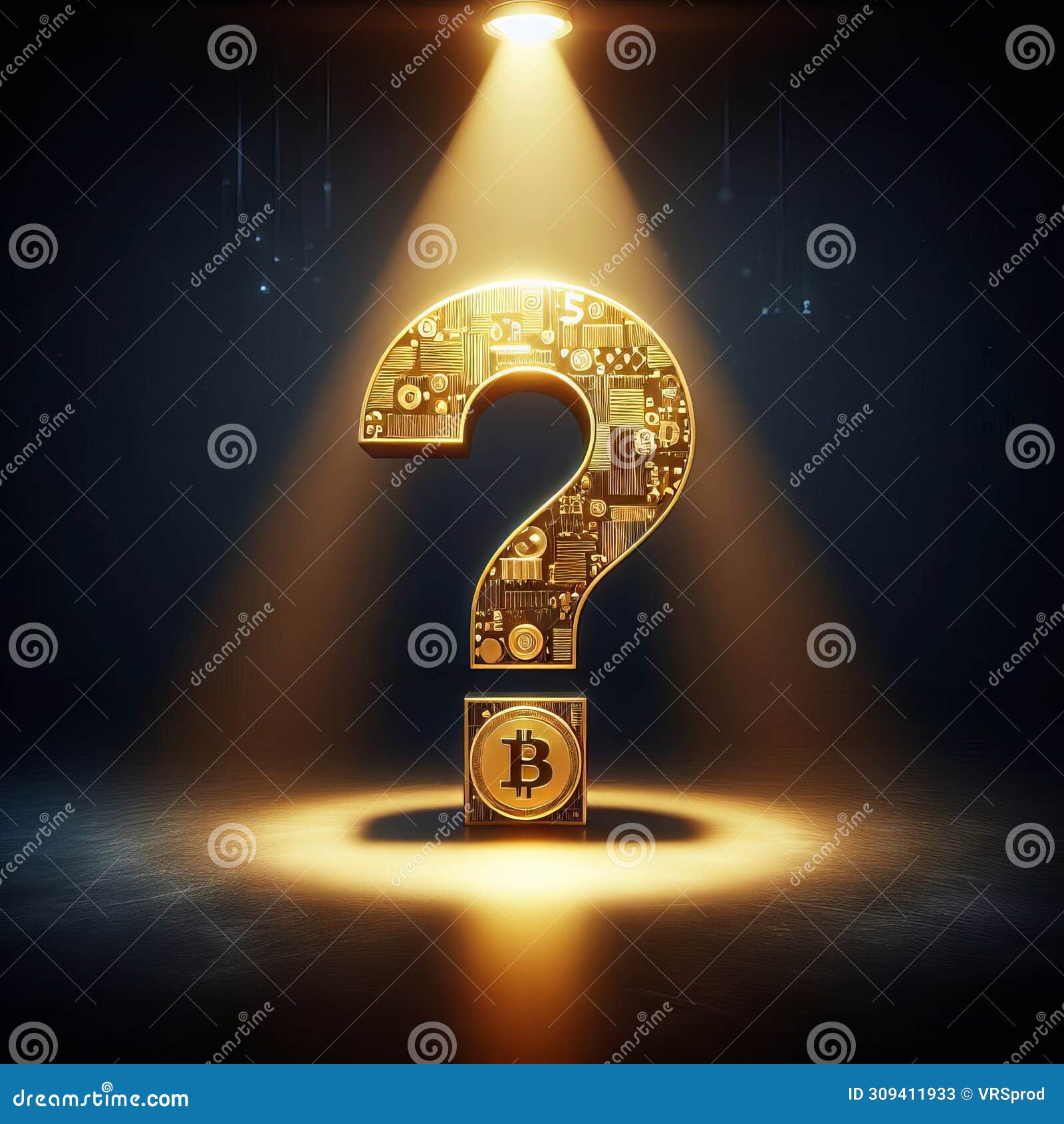 Tech Question Mark with Bitcoin Base Stock Image - Image of question ...