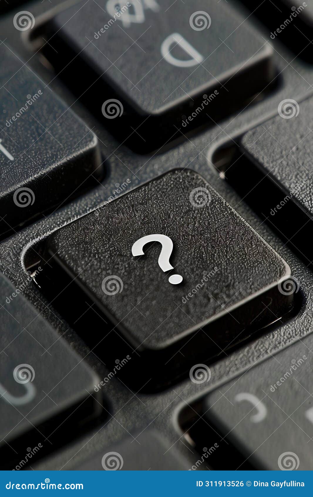 Question Mark on Computer Keyboard. Conceptual Image of Question Mark ...