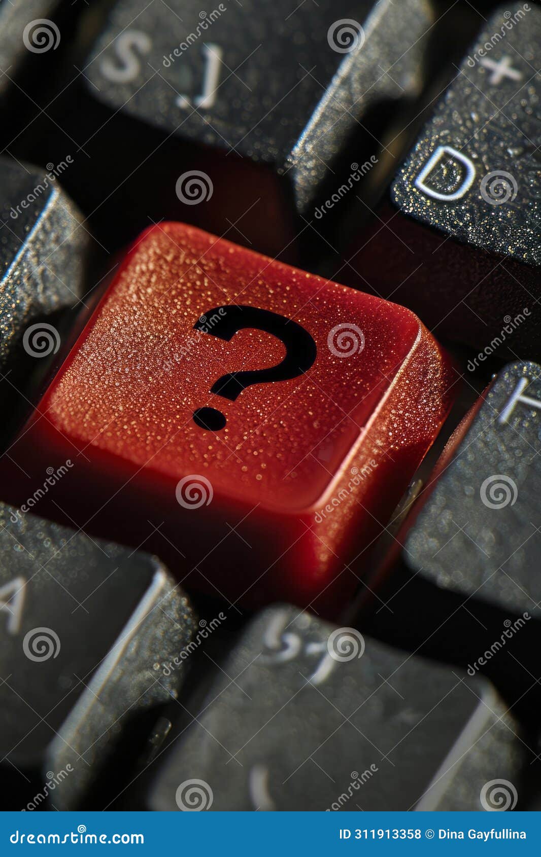 Question Mark on Computer Keyboard. FAQ Concept. Selective Focus Stock ...