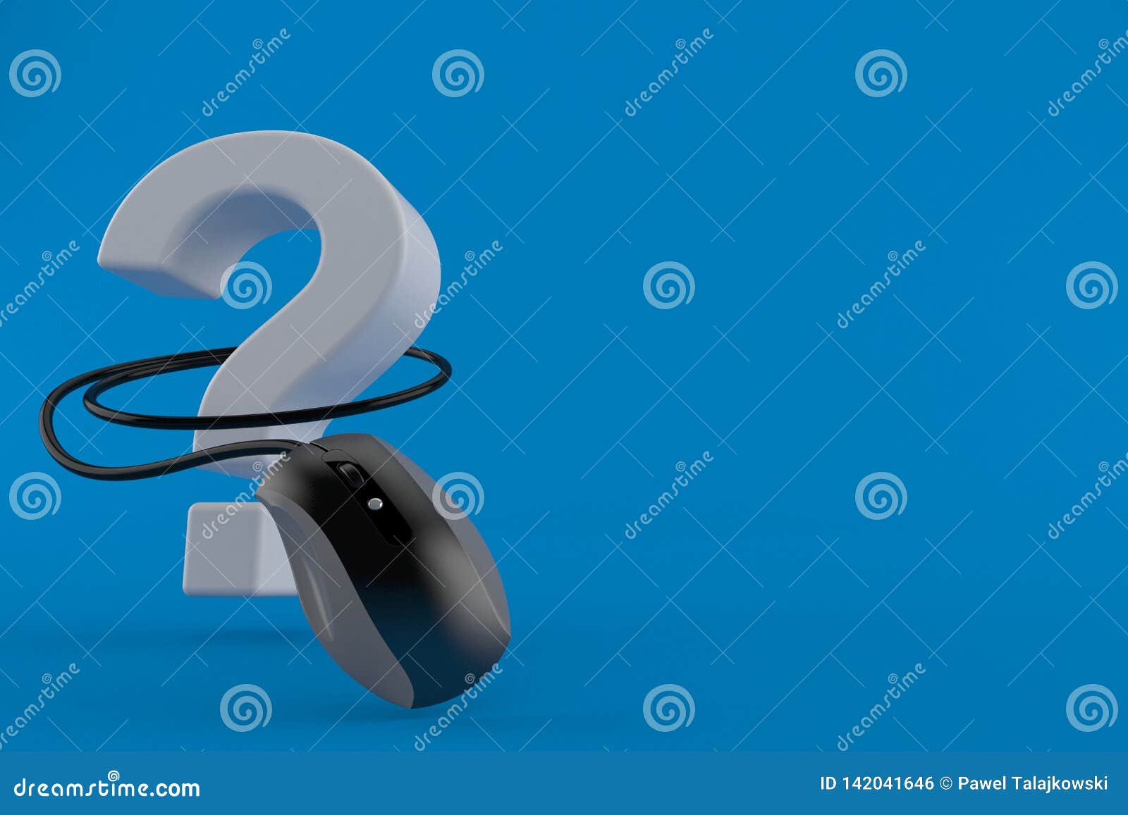 Question Mark with Computer Mouse Stock Illustration - Illustration of ...