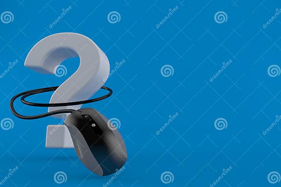 Question Mark with Computer Mouse Stock Illustration - Illustration of ...