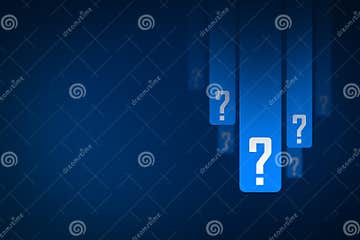 Question Mark Concept on Blue Background, Digital Pattern Question Mark ...