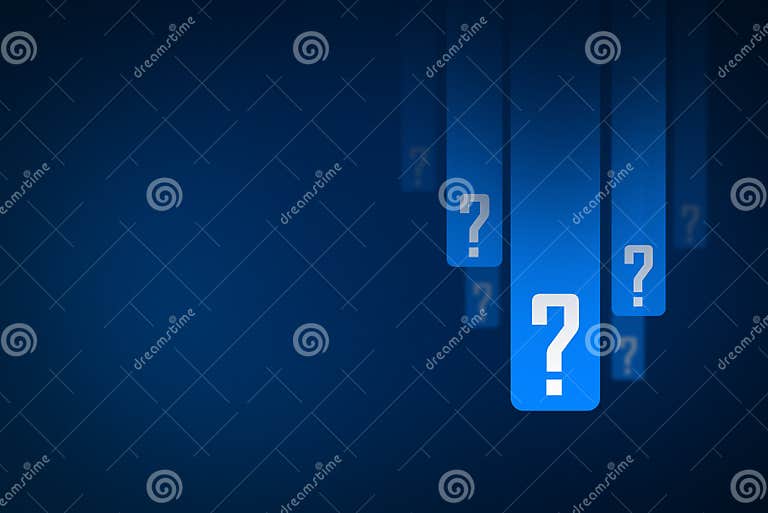 Question Mark Concept on Blue Background, Digital Pattern Question Mark ...
