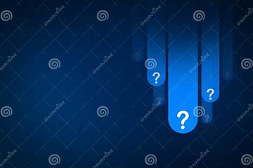 Question Mark Concept on Blue Background, Digital Pattern Question Mark ...