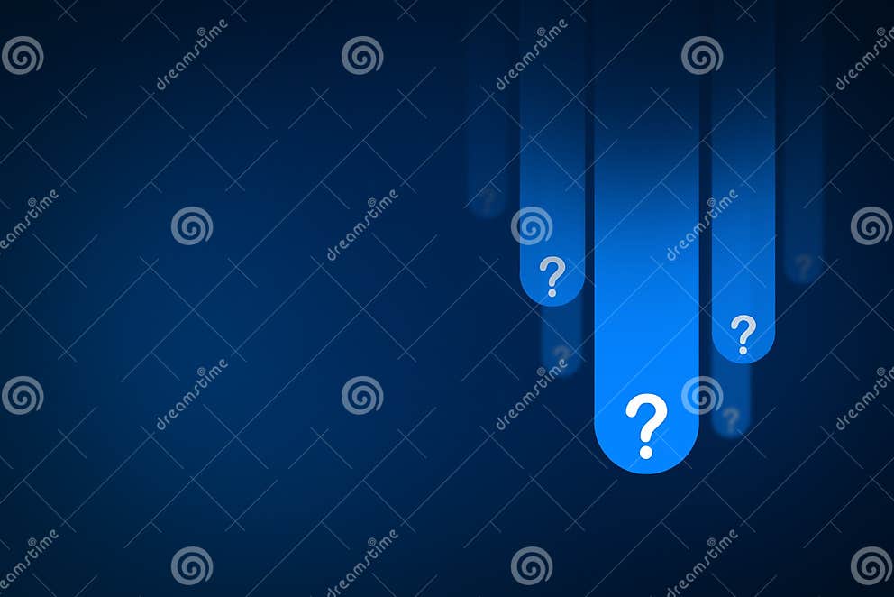 Question Mark Concept on Blue Background, Digital Pattern Question Mark ...