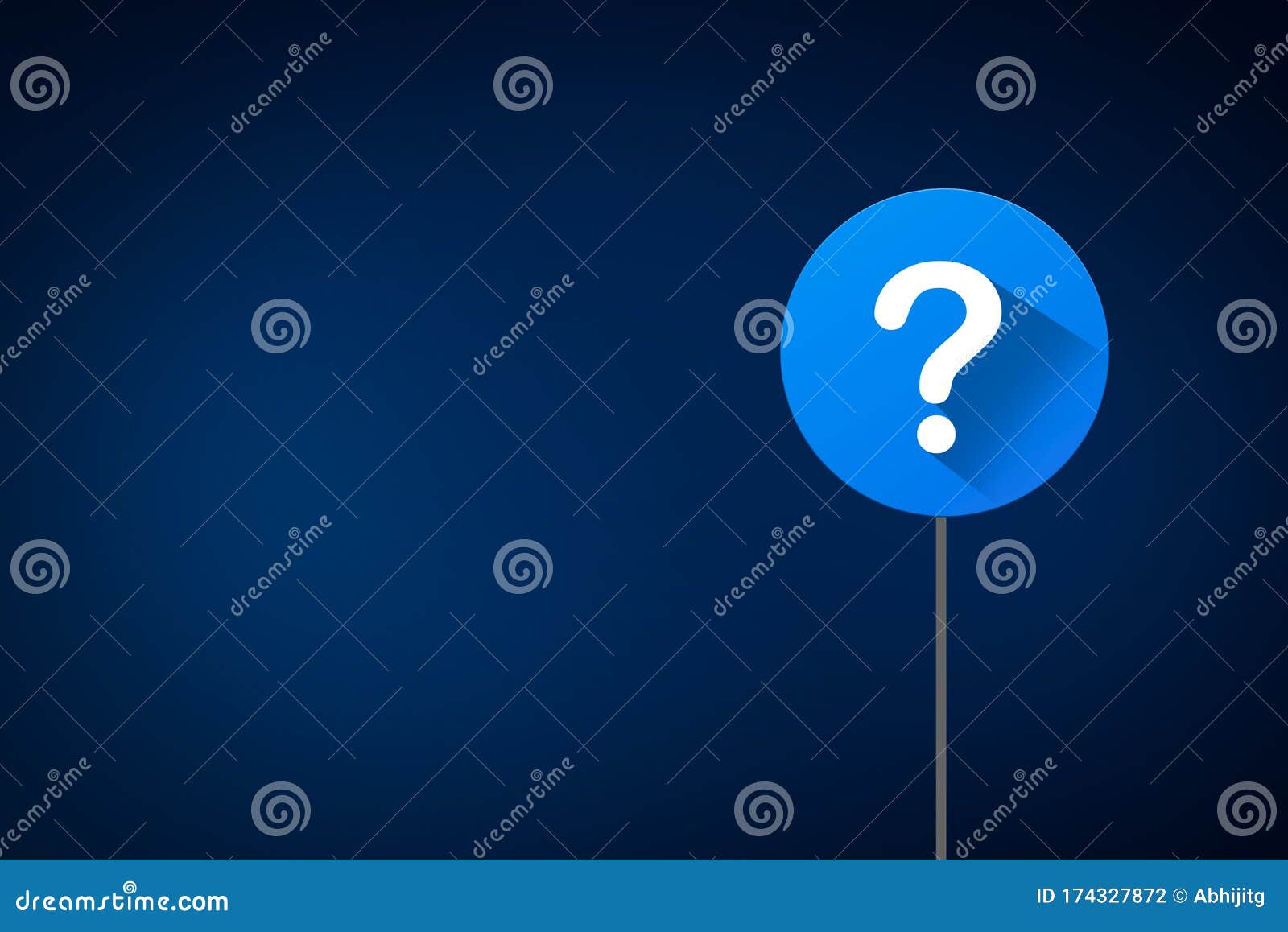 Question Mark Concept on Blue Background, Digital Question Mark ...