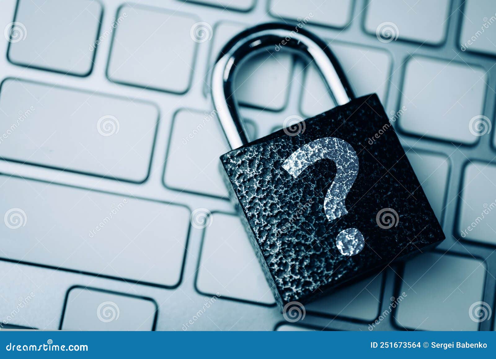 Question Mark Concept or FAQ. the Sign on the Padlock on the Keyboard ...