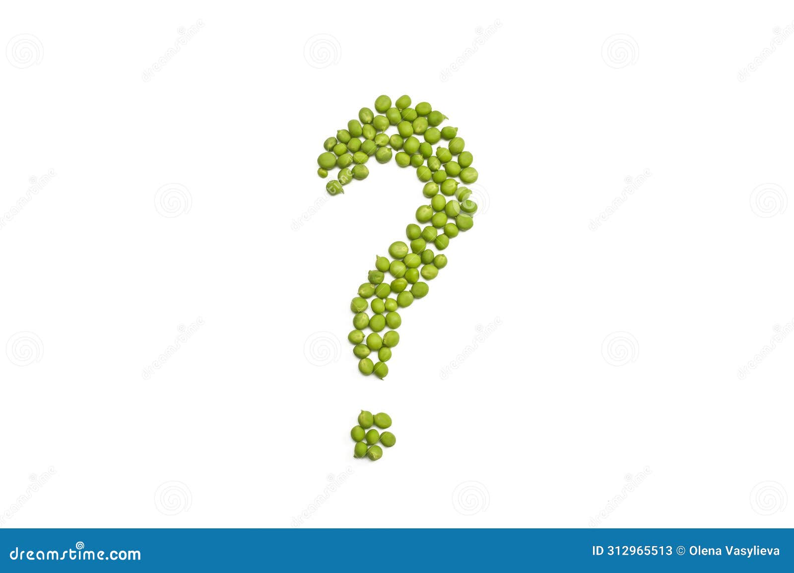 The Question Mark is a Concept. Green Polka Dots on a White Background ...