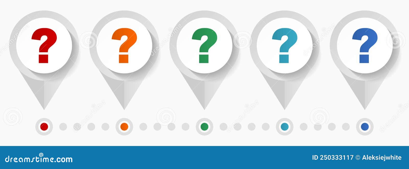 Question Mark Concept Vector Icons, Editable Infographic Template, Set ...