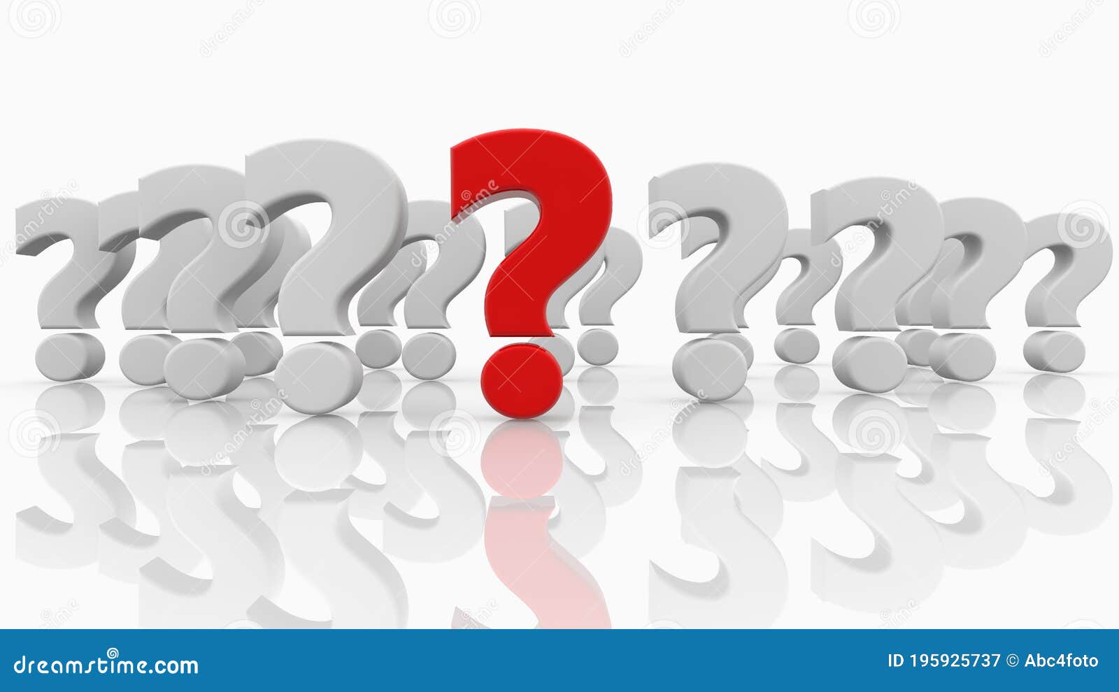 Question Mark Concept in White and Red Stock Illustration ...