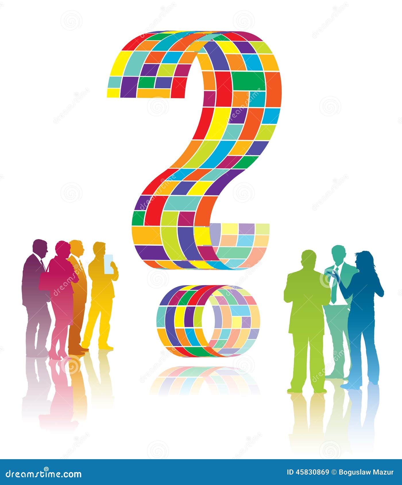 Question mark stock vector. Illustration of color, discussion - 45830869