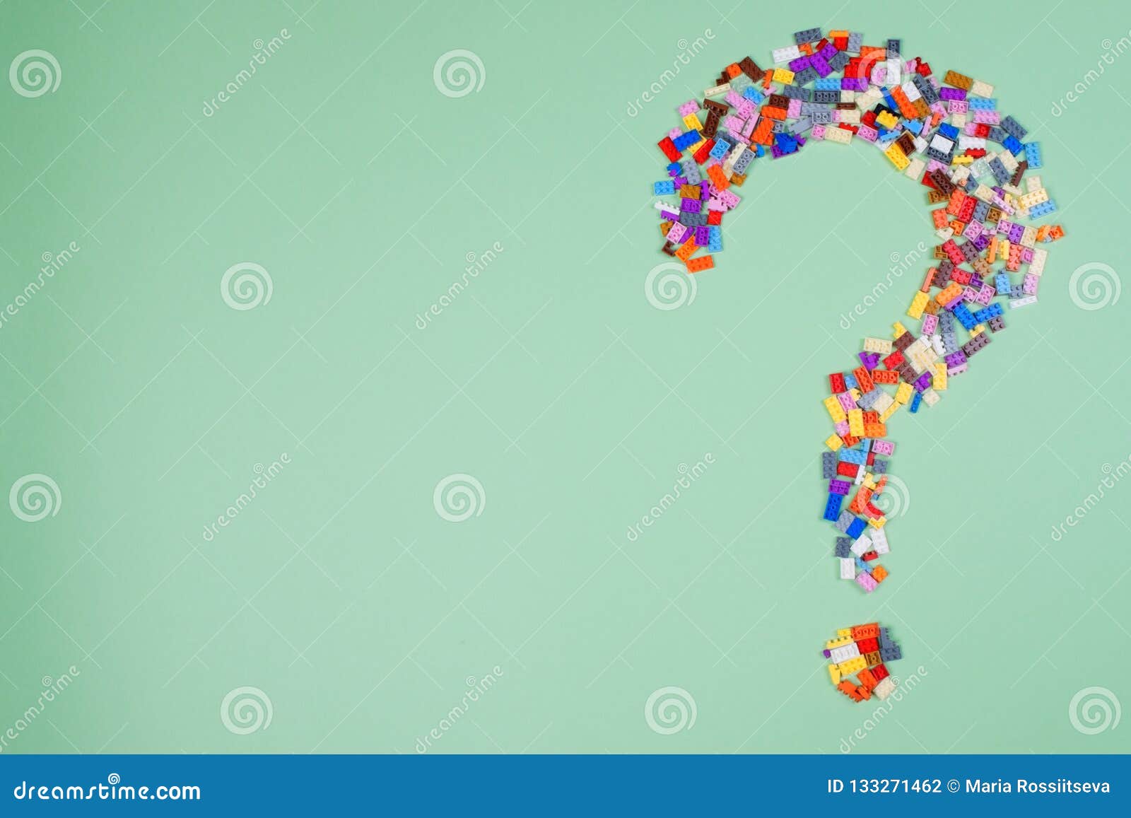 Question Mark of Constructor Blocks Stock Photo - Image of child ...