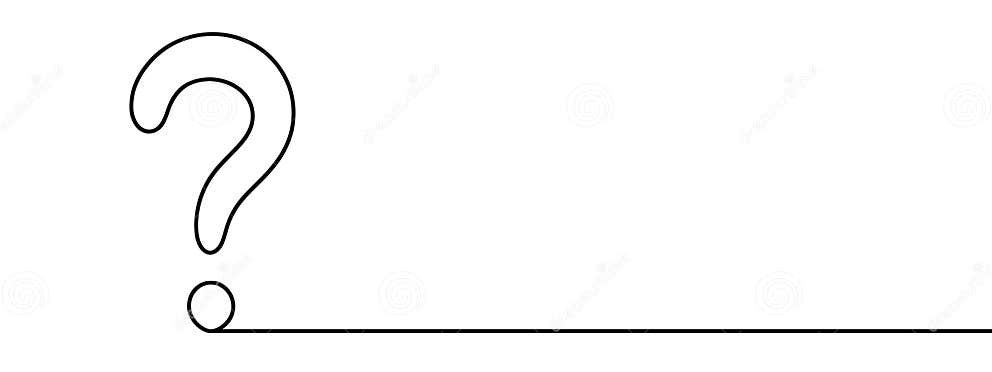 Question Mark Continuous Line One Line Drawing Isolated Vector ...