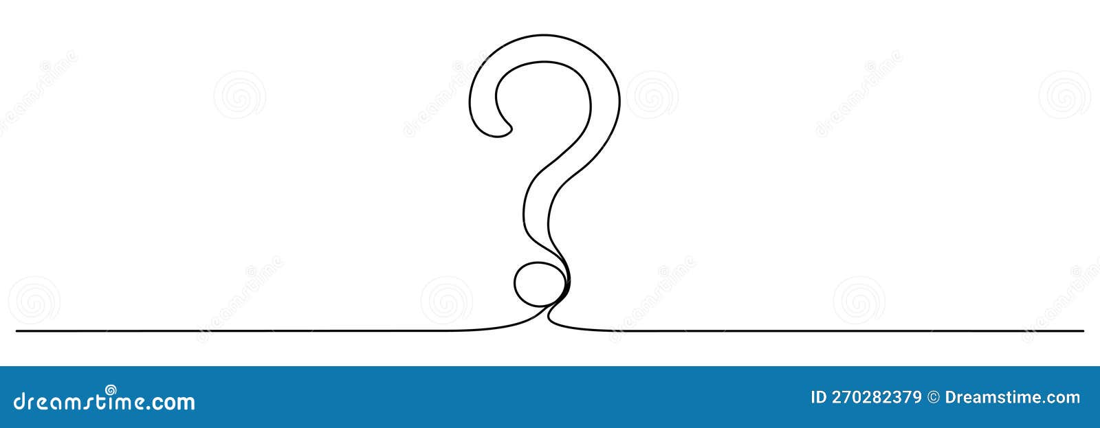 Question Mark Continuous One Line Drawing. Stock Vector - Illustration ...