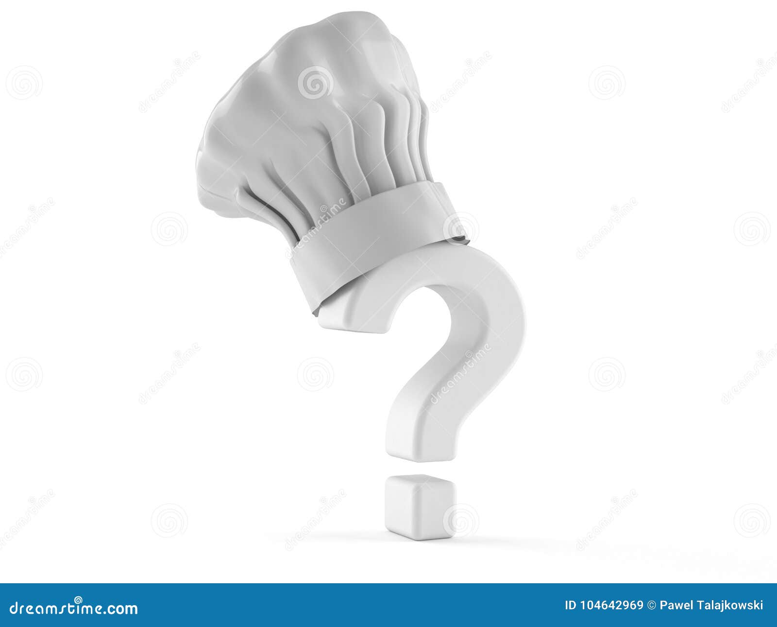 Question Mark with Cooking Hat Stock Illustration - Illustration of ...