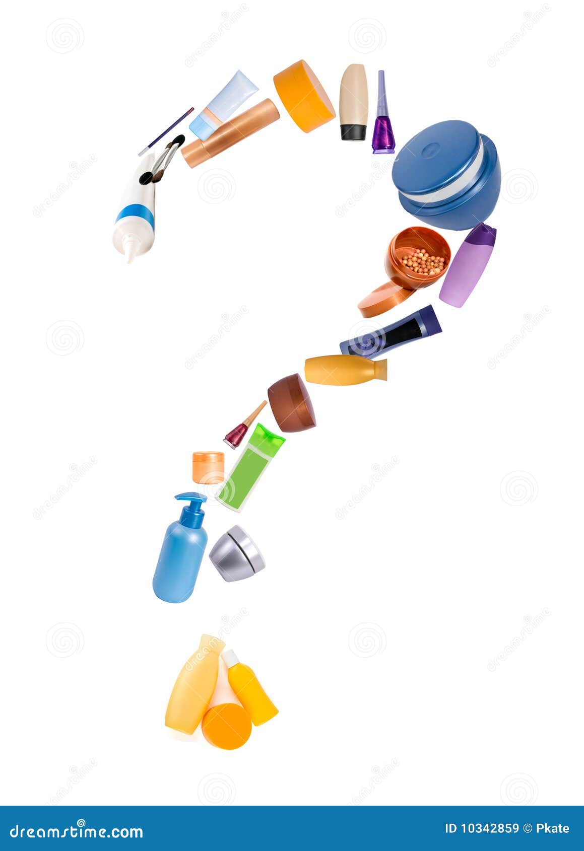 Question-mark Cosmetic Choice Stock Image - Image of exercising, bottle ...