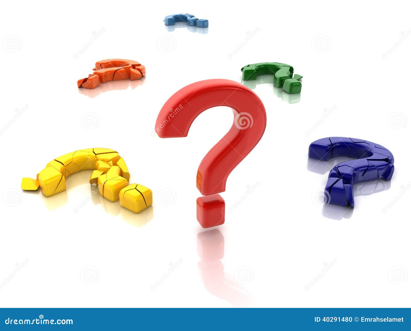 Break A Question Mark With A Hammer. Tried Breaking Concept. Cute Flat ...