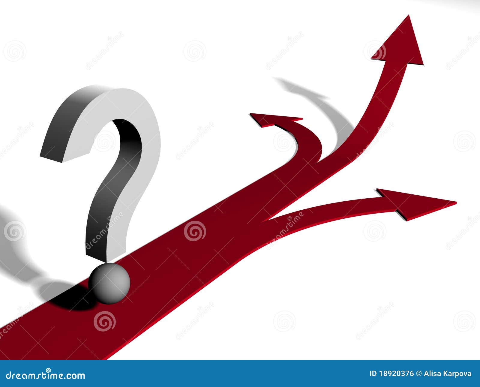 A Question Mark At The Crossroads Stock Photo | CartoonDealer.com #18920376