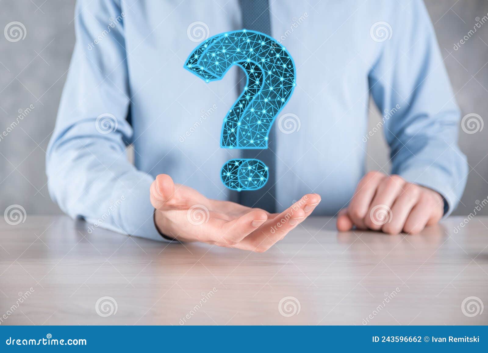 Question Mark. 3d Abstract on Dark Background with Dots and Stars. Ask ...