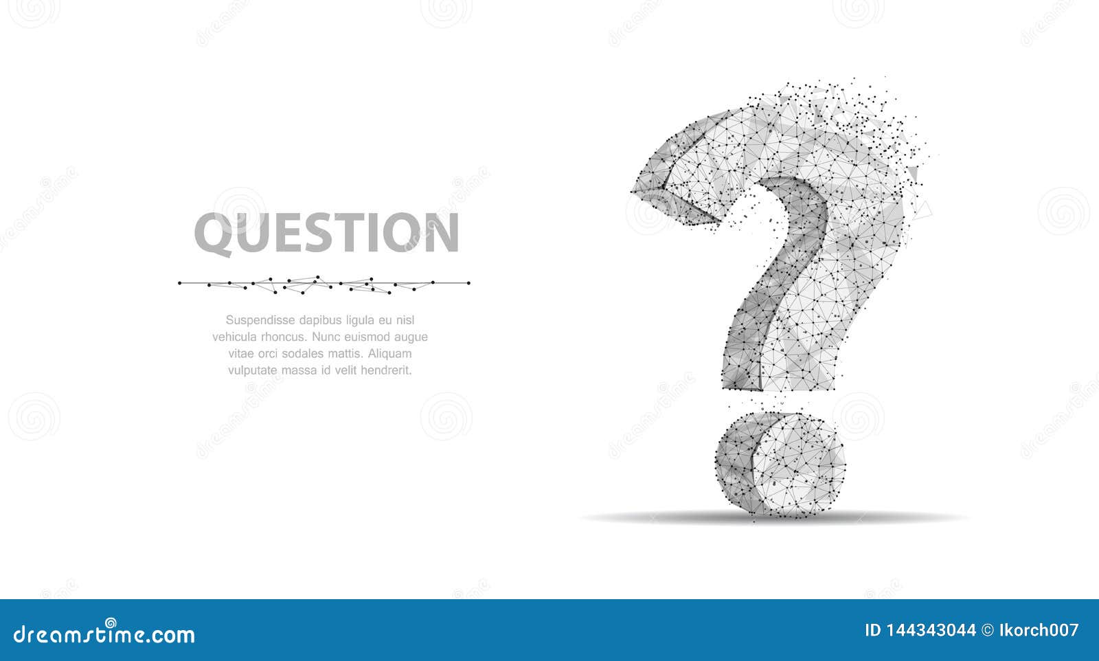 Question Mark. 3d Abstract Vector Illustration Isolated on White ...