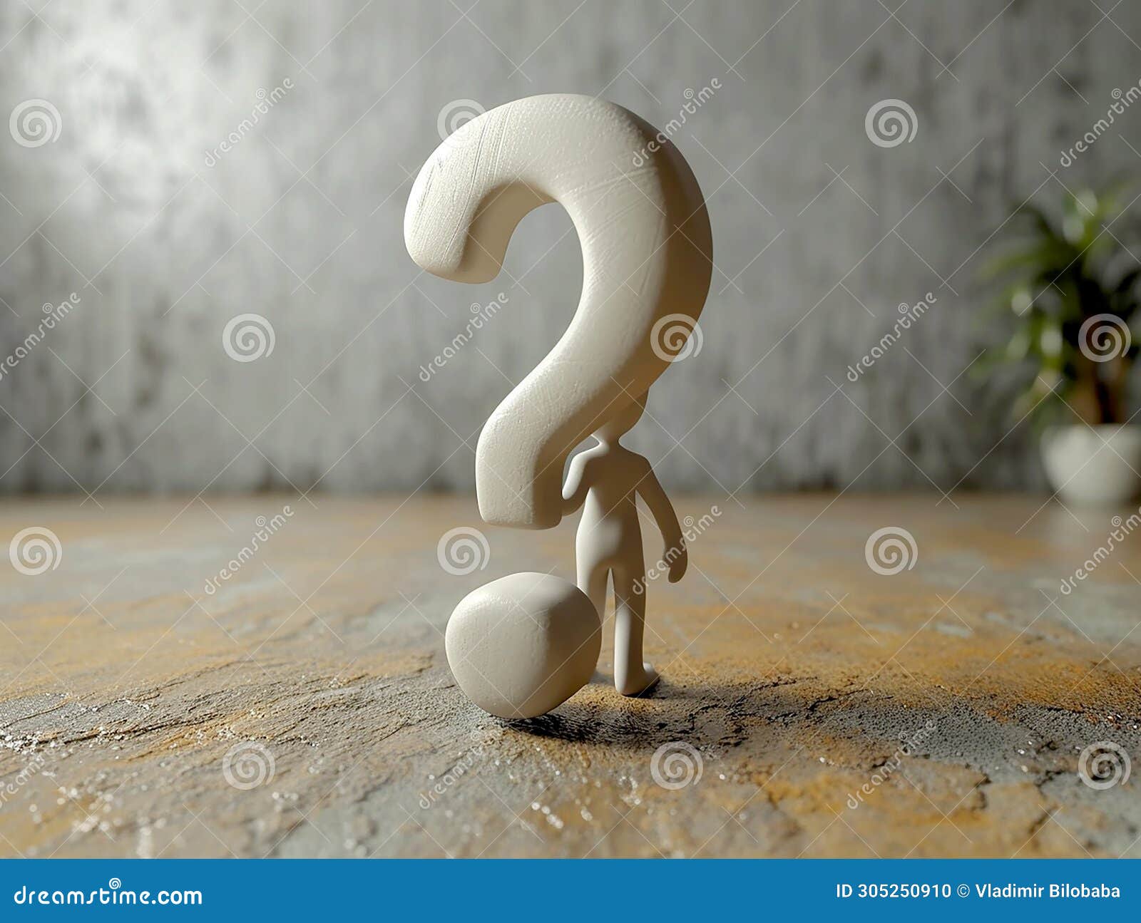Question Mark 3D Illustration Stock Illustration - Illustration of ...