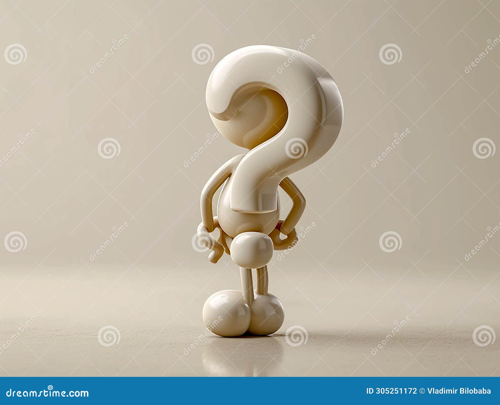 Question Mark 3D Illustration Stock Illustration - Illustration of ...