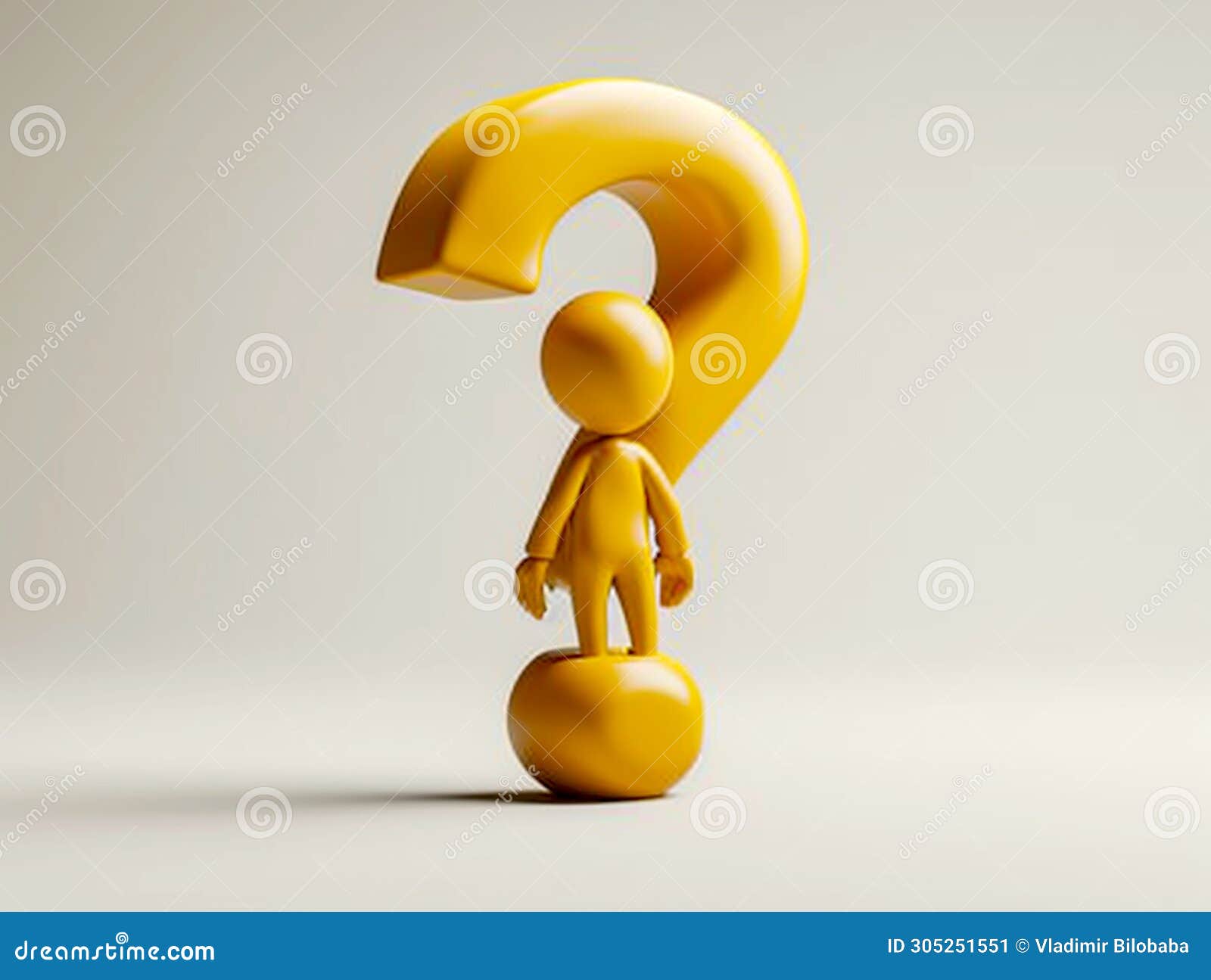 Question Mark 3D Illustration Stock Illustration - Illustration of icon ...