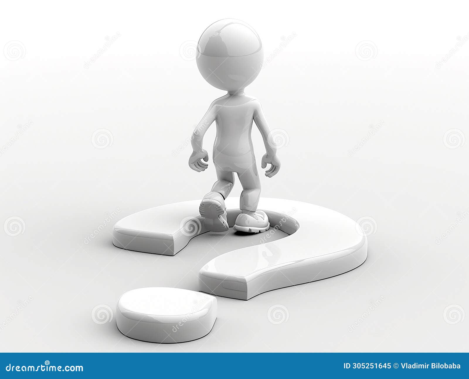 Question Mark 3D Illustration Stock Illustration - Illustration of ...