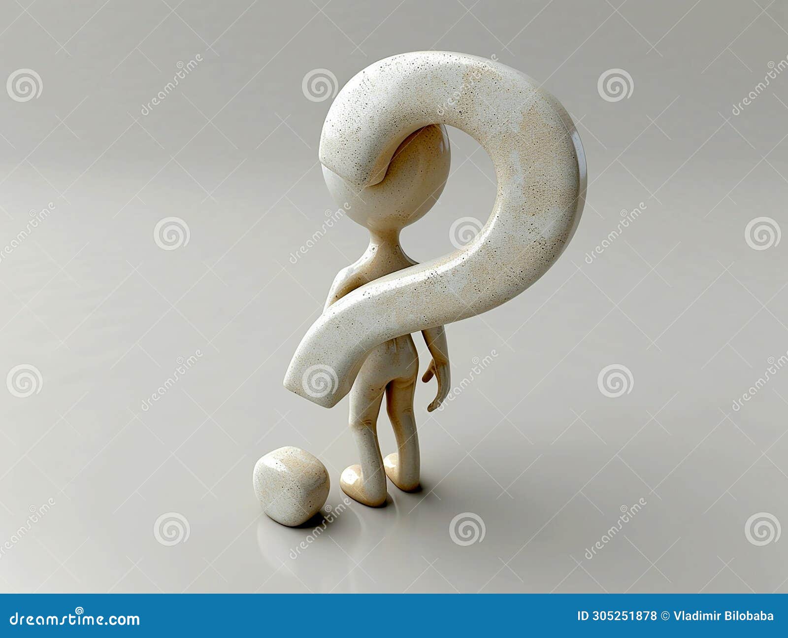 Question Mark 3D Illustration Stock Illustration - Illustration of ...