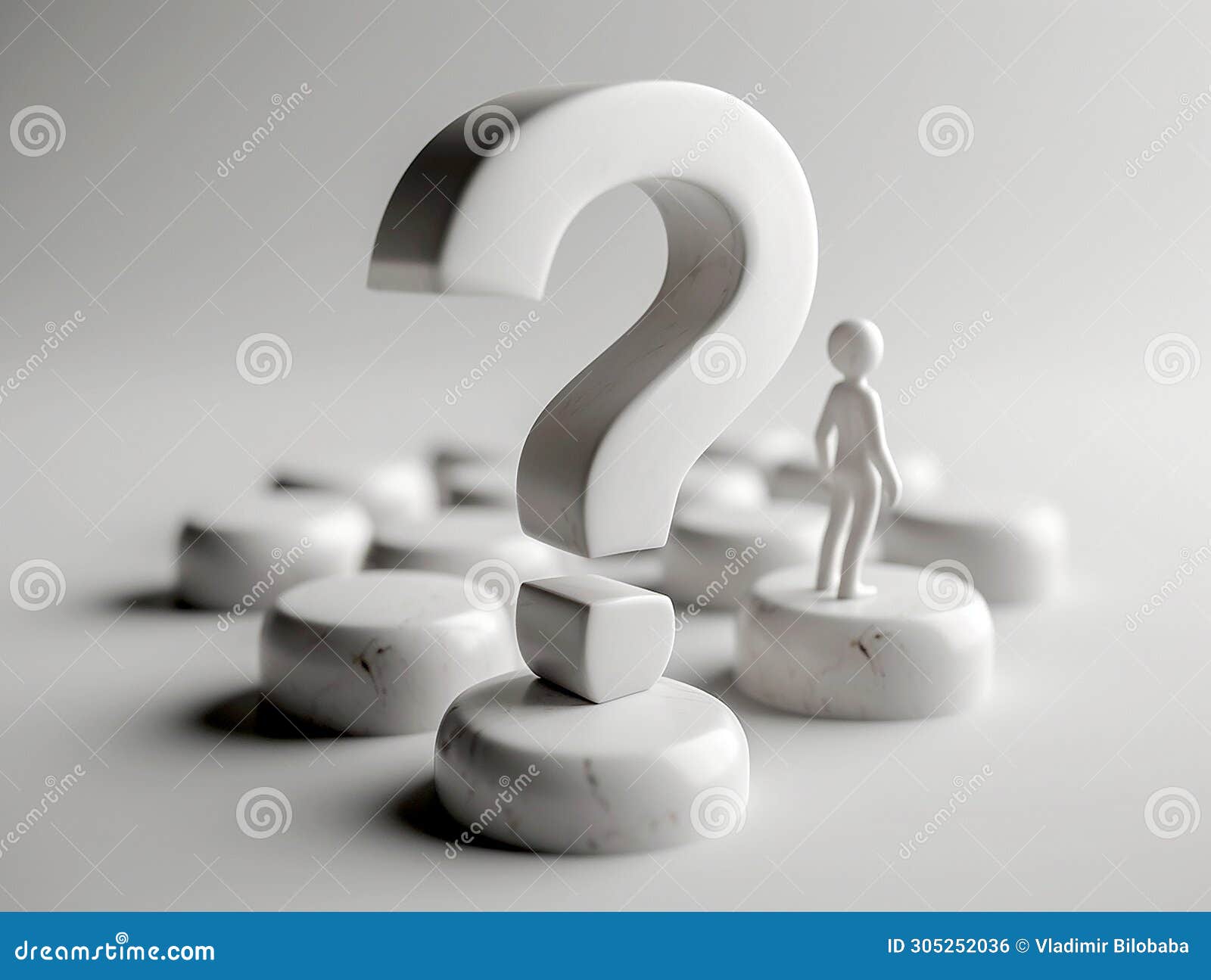 Question Mark 3D Illustration Stock Illustration - Illustration of ...