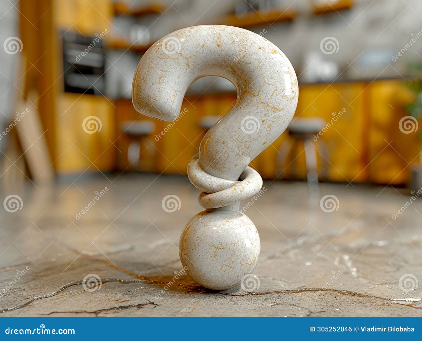 Question Mark 3D Illustration Stock Illustration - Illustration of ...