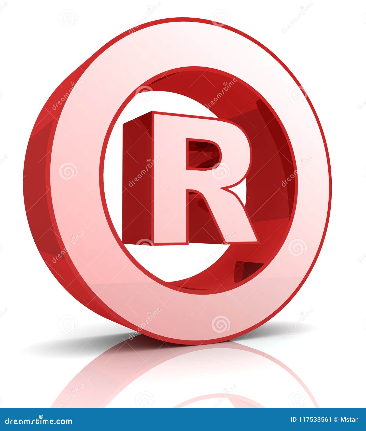 Registered Mark 3d Illustration Isolated Stock Illustration ...