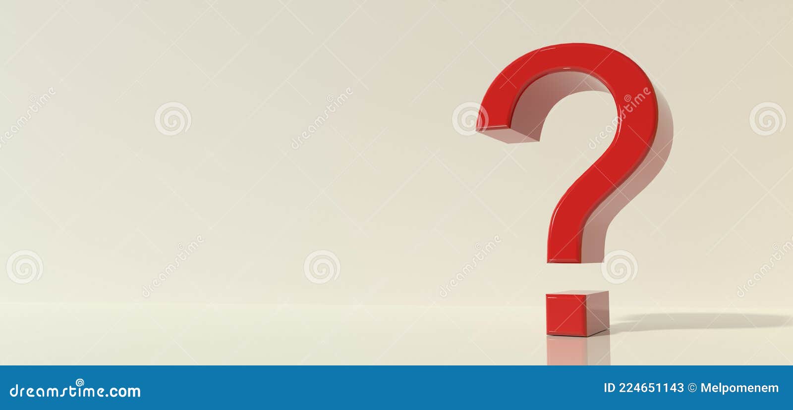 Question mark - 3D render stock illustration. Illustration of sign ...