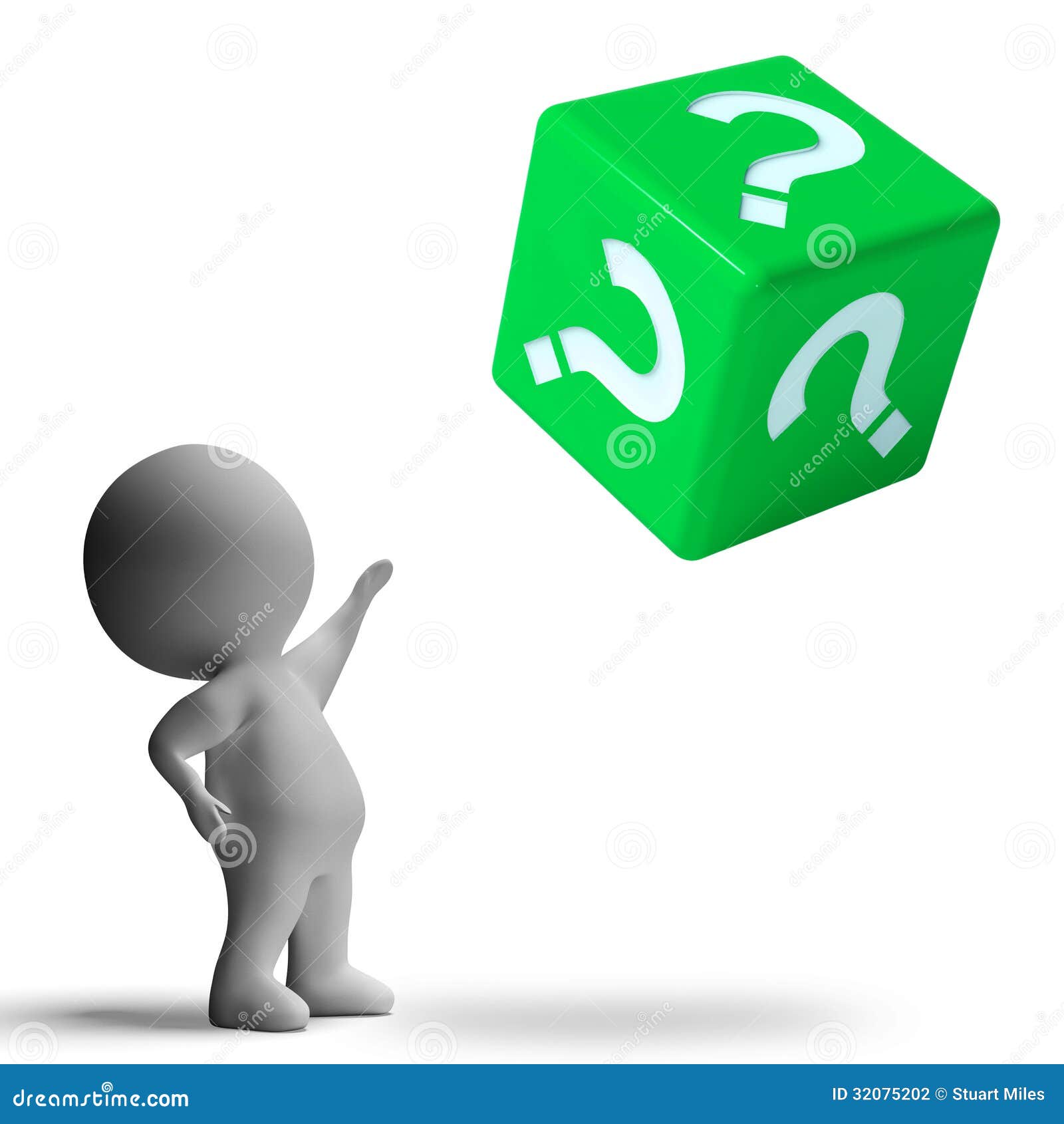 Question Mark on Dice Showing Confusion Stock Illustration ...
