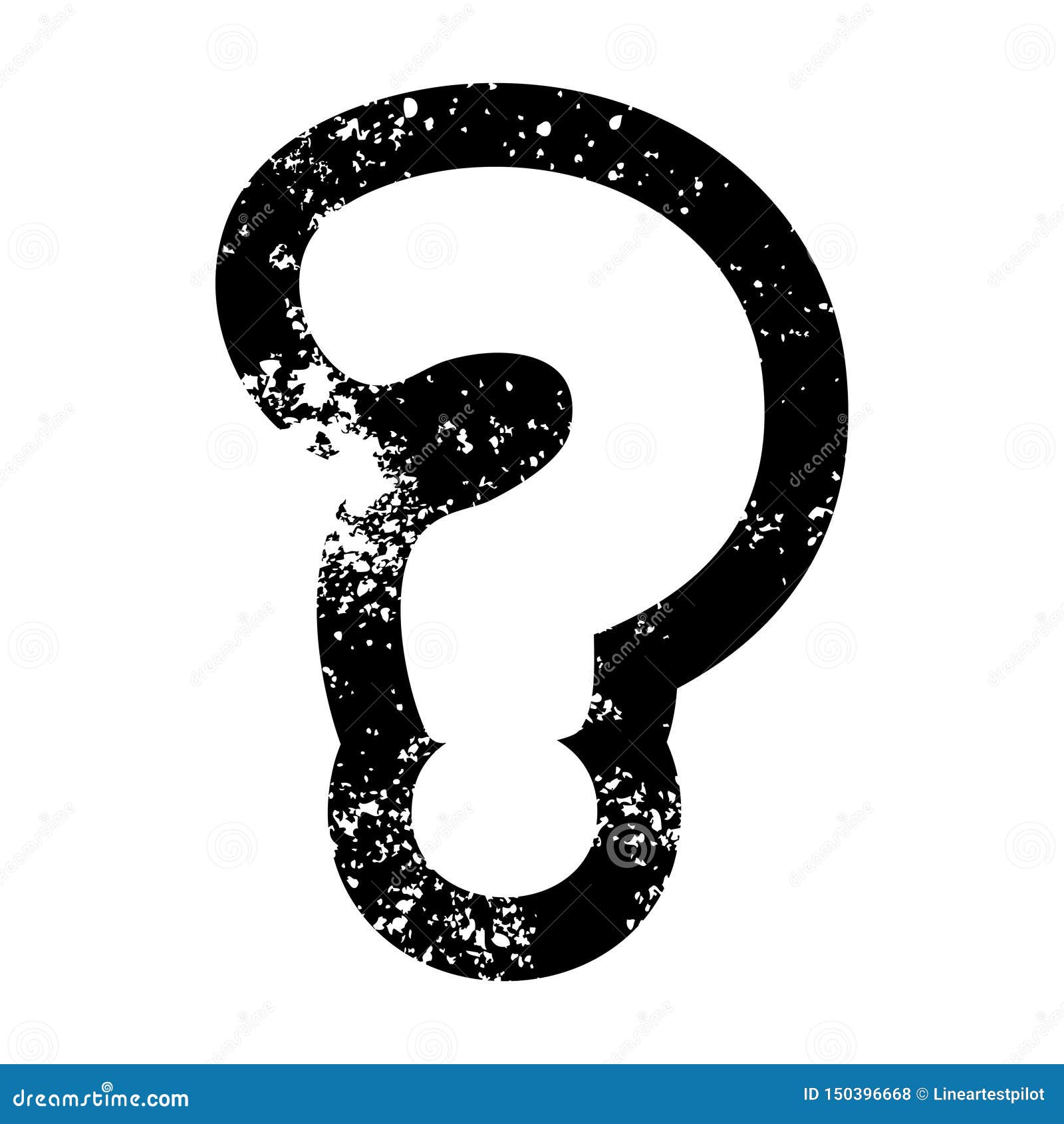 Question Mark Distressed Icon Symbol Stock Vector - Illustration of ...