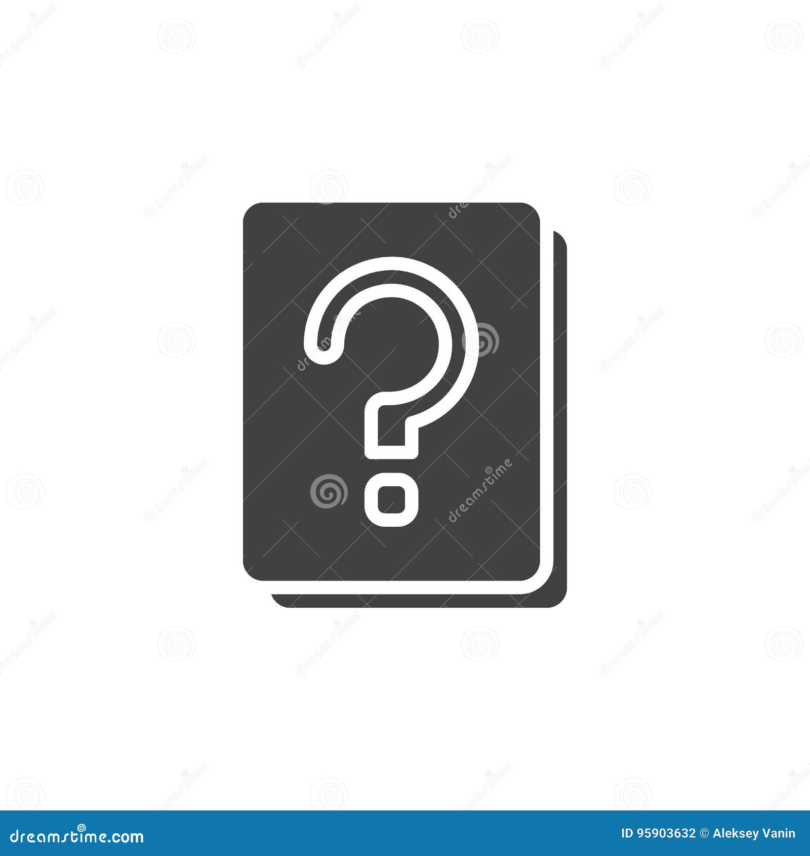 Question Mark Documents Icon Vector, Filled Flat Sign, Solid Pictogram ...